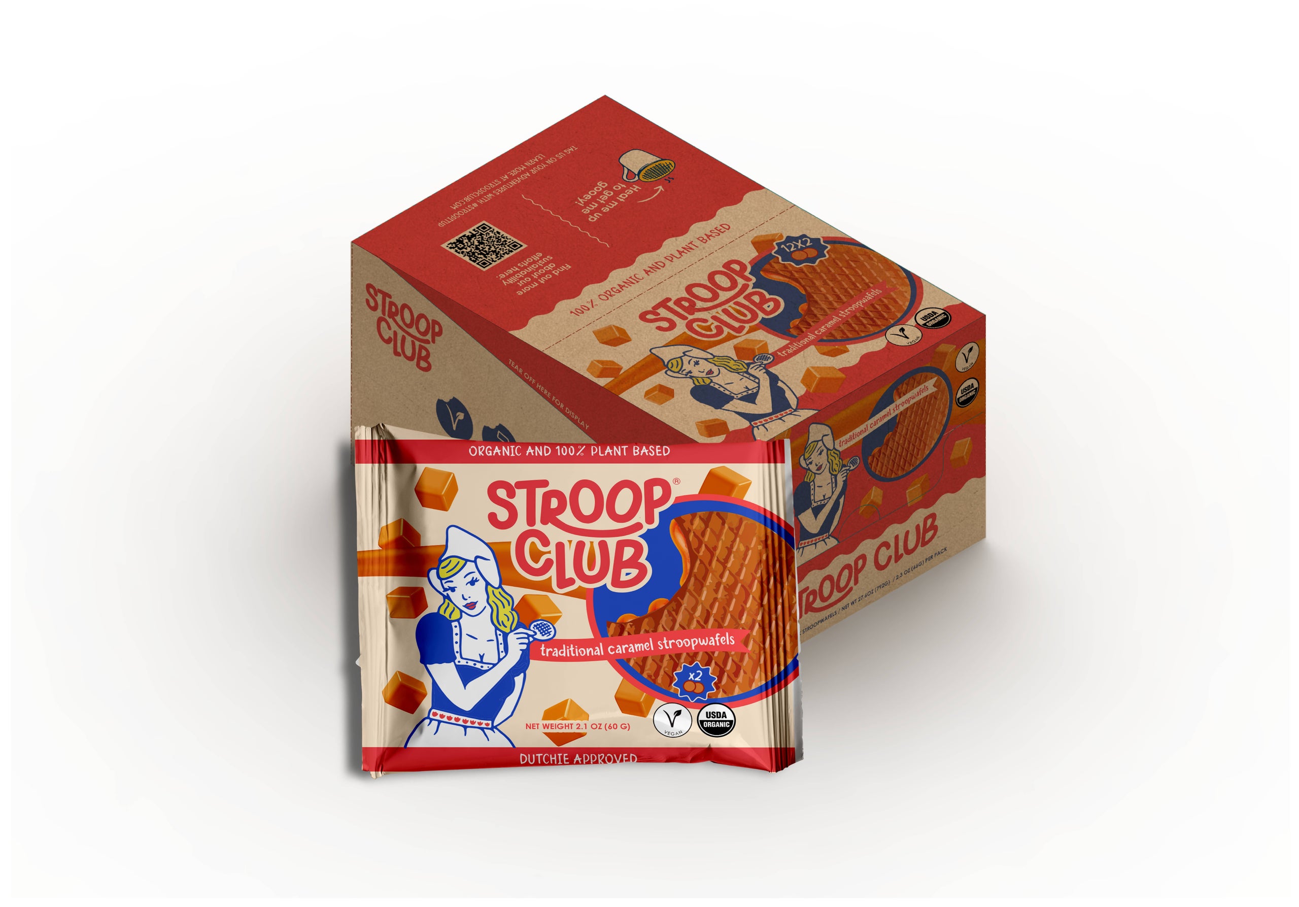 Stroop Club - Traditional Caramel Organic and Plant-Based Stroopwafel 2 ...